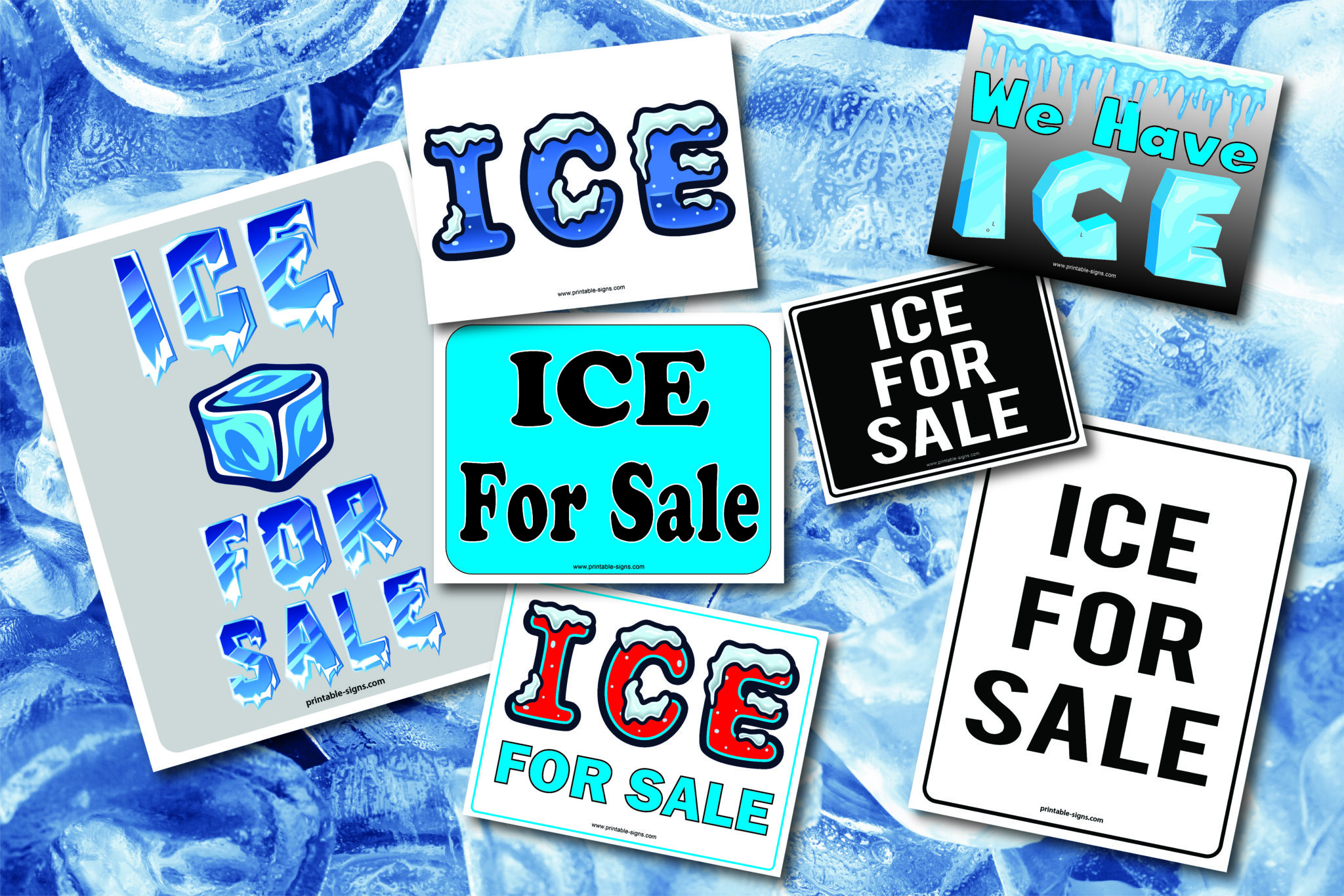 Ice for Sale Printable Signs - Printable Signs