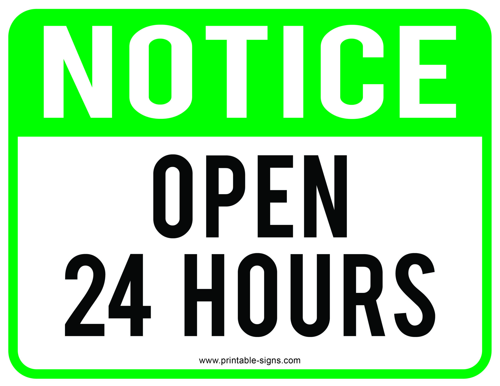 Our Opening Hours - Printable Signs